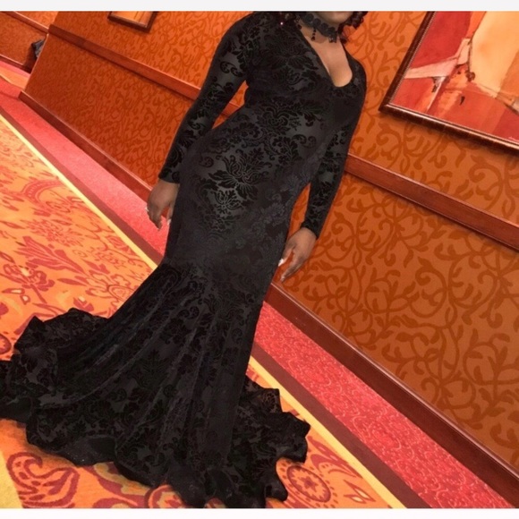 Dresses | Shane Justin Prom Dressgown Formal Black Gown | Poshmark